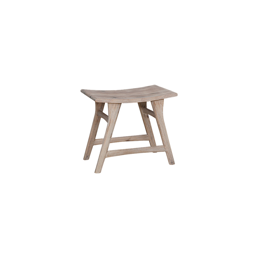 KYOTO - Stool H45 - Whitened acacia | Furniture & Decoration｜Decosy Vietnam