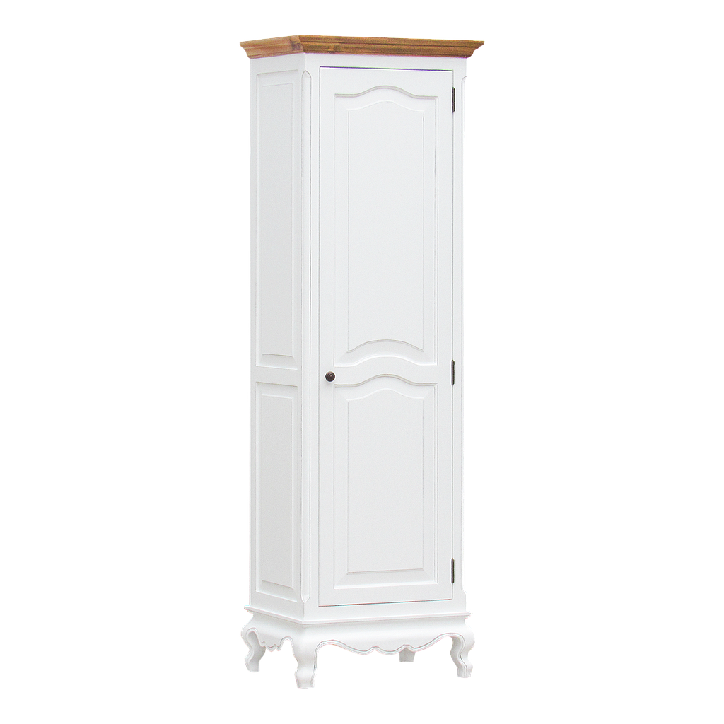 ALEXIA - Cabinet L65 x H203 - Brocante white and Natural oak ...