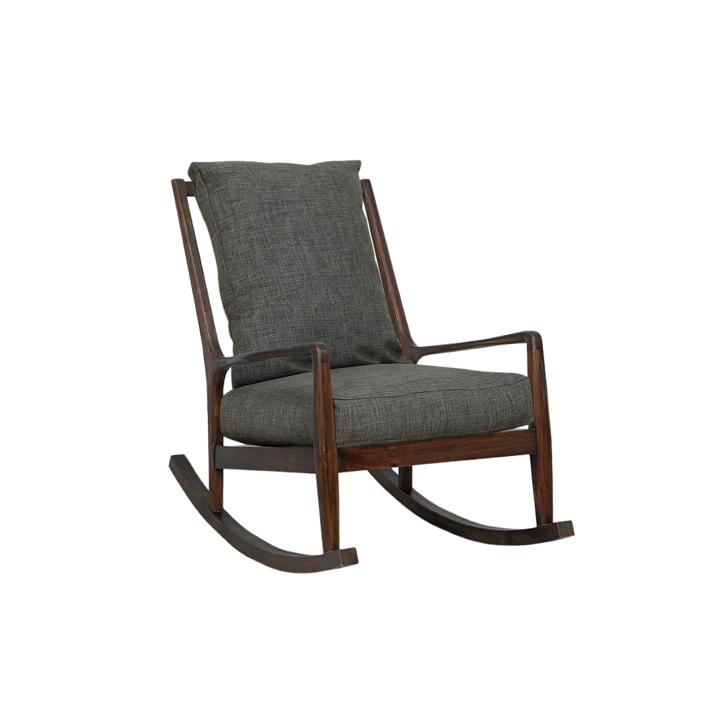 VOLTUMNA - Rocking chair - Mokka and Dark grey cushions | Furniture ...