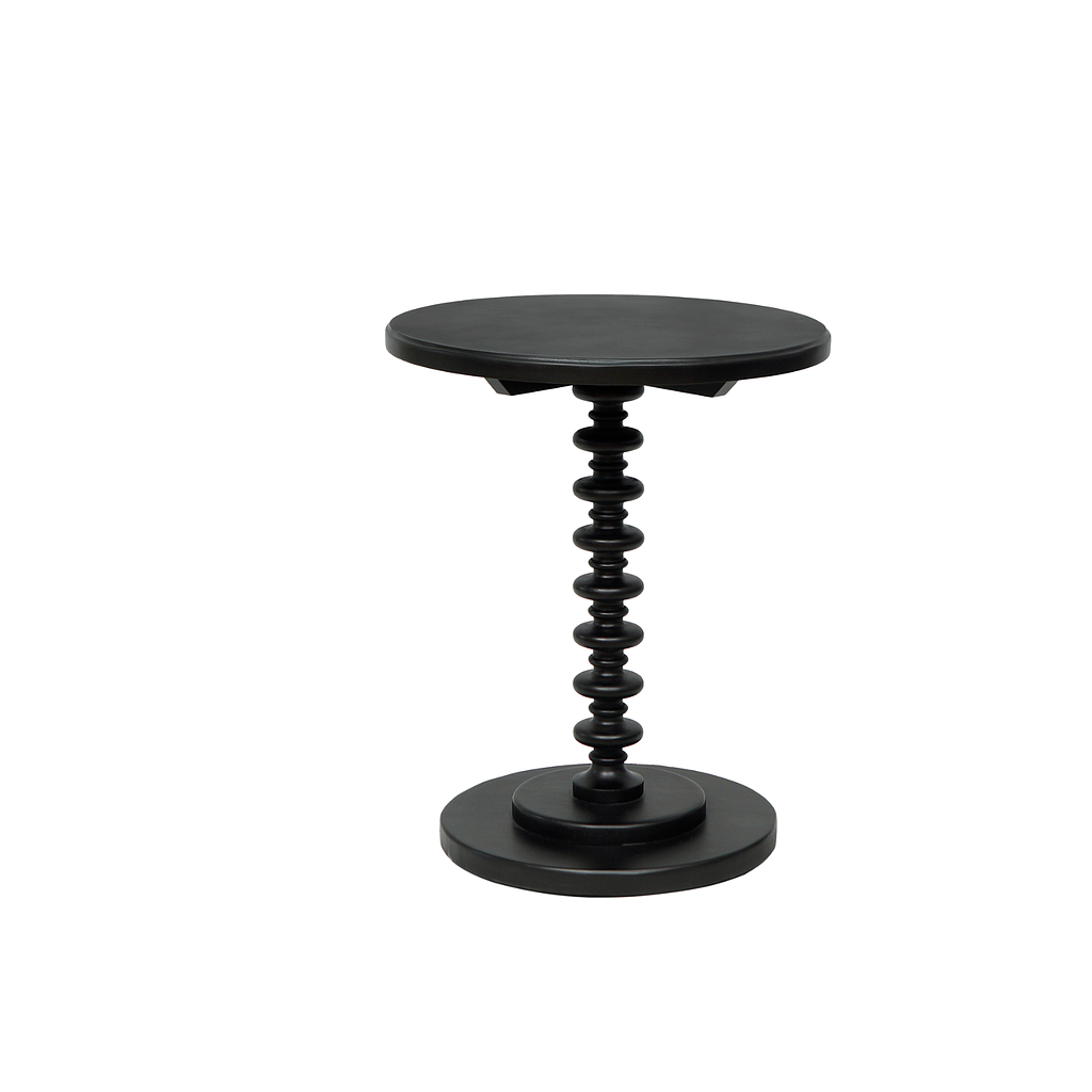 ROLL - Side table Diam.45 x H55 - Black lacquer | Furniture ...