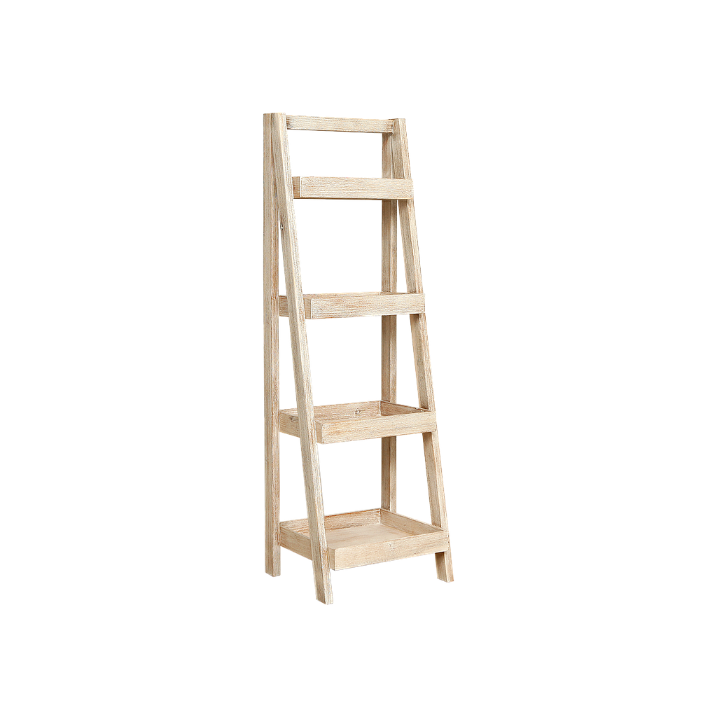 NOEMIE - Shelf unit H140 - Whitened acacia | Furniture & Decoration ...