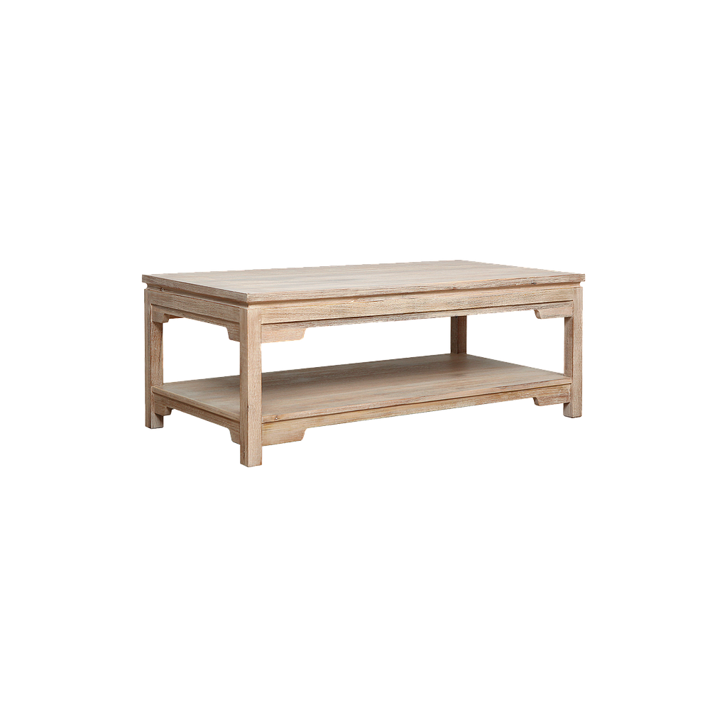XIAN - Coffee table L120 x H46 - Whitened acacia | Furniture ...